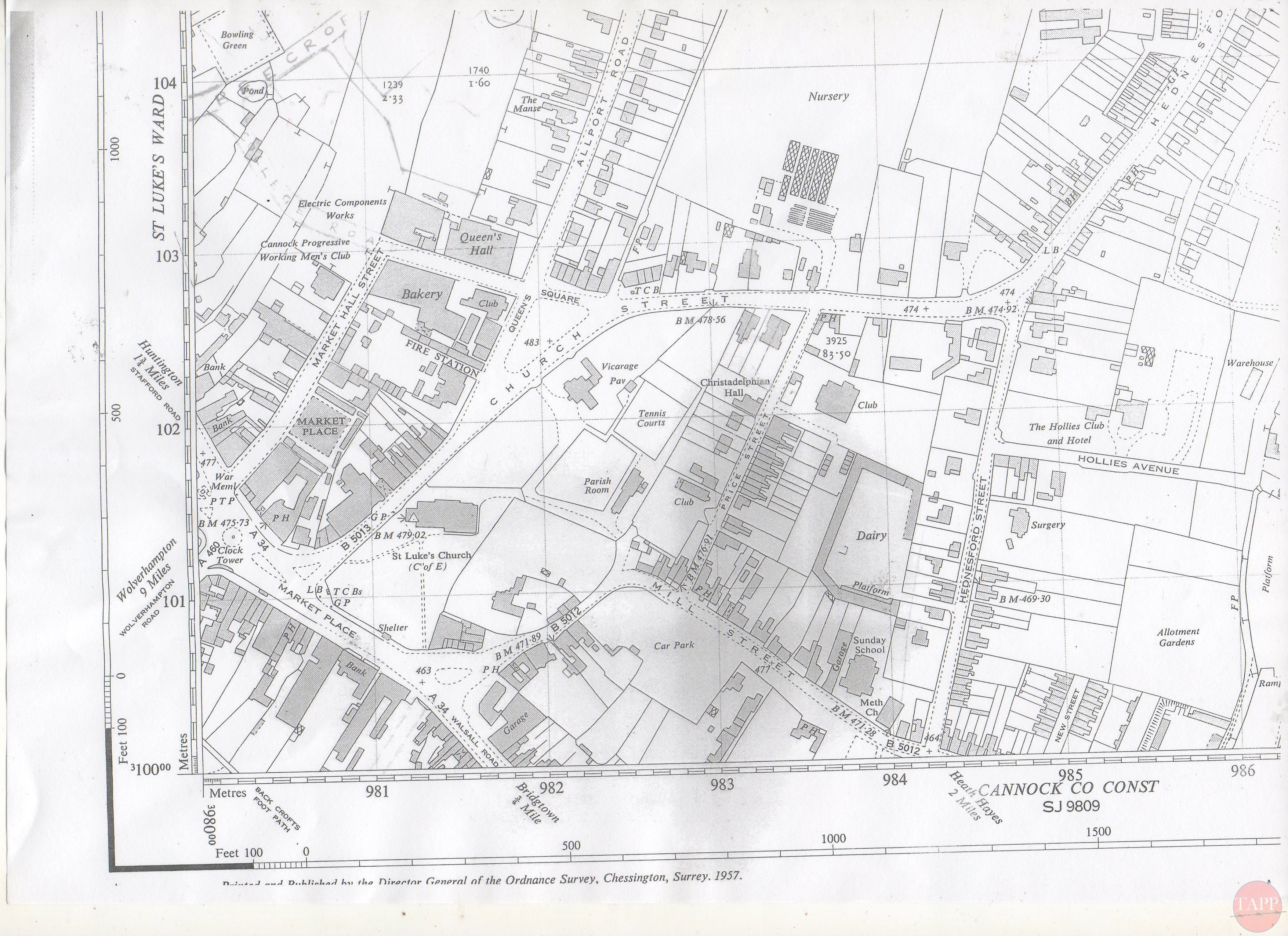 Map of Cannock - Maps | Adam Park | Virtual Museum